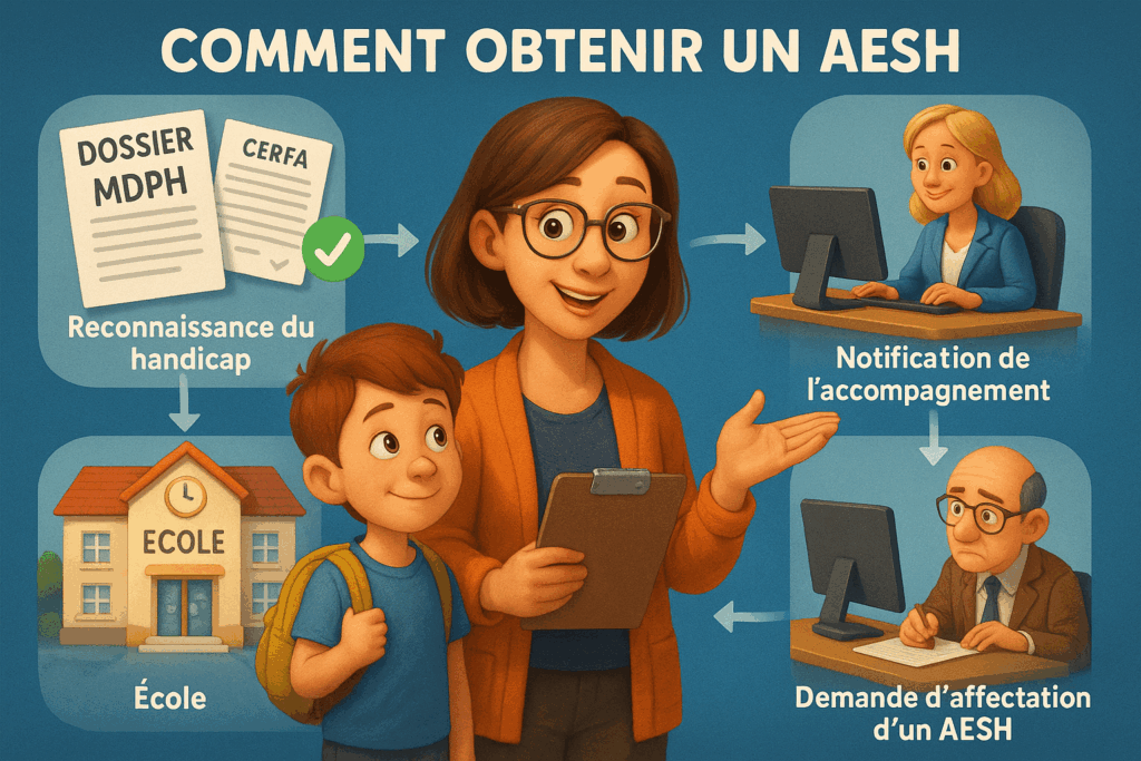 Découvrez comment obtenir un adulte pour accompagner votre enfant ou votre élève en classe (AESH ...