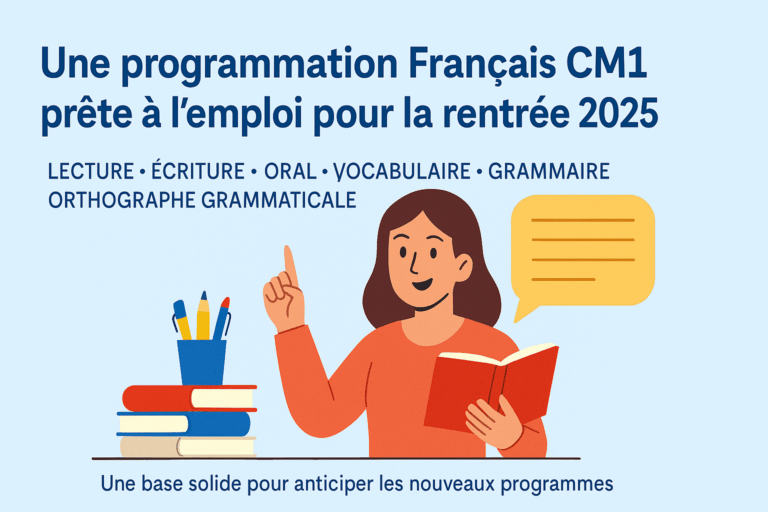 Une programmation Français CM1 prête à l'emploi pour la rentrée 2025